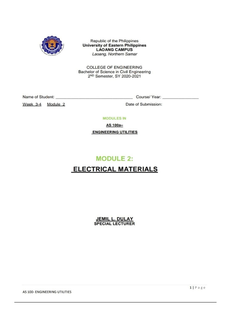 Module 2 Electrical Materials | PDF