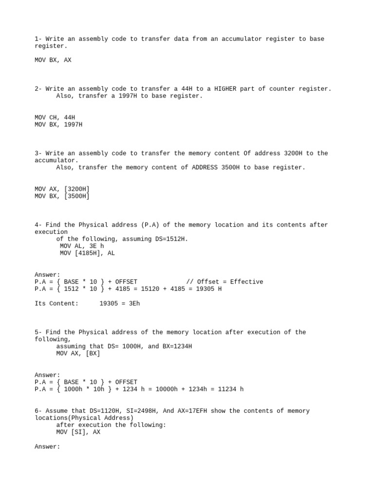 8086 | PDF | Assembly Language | X86 Architecture
