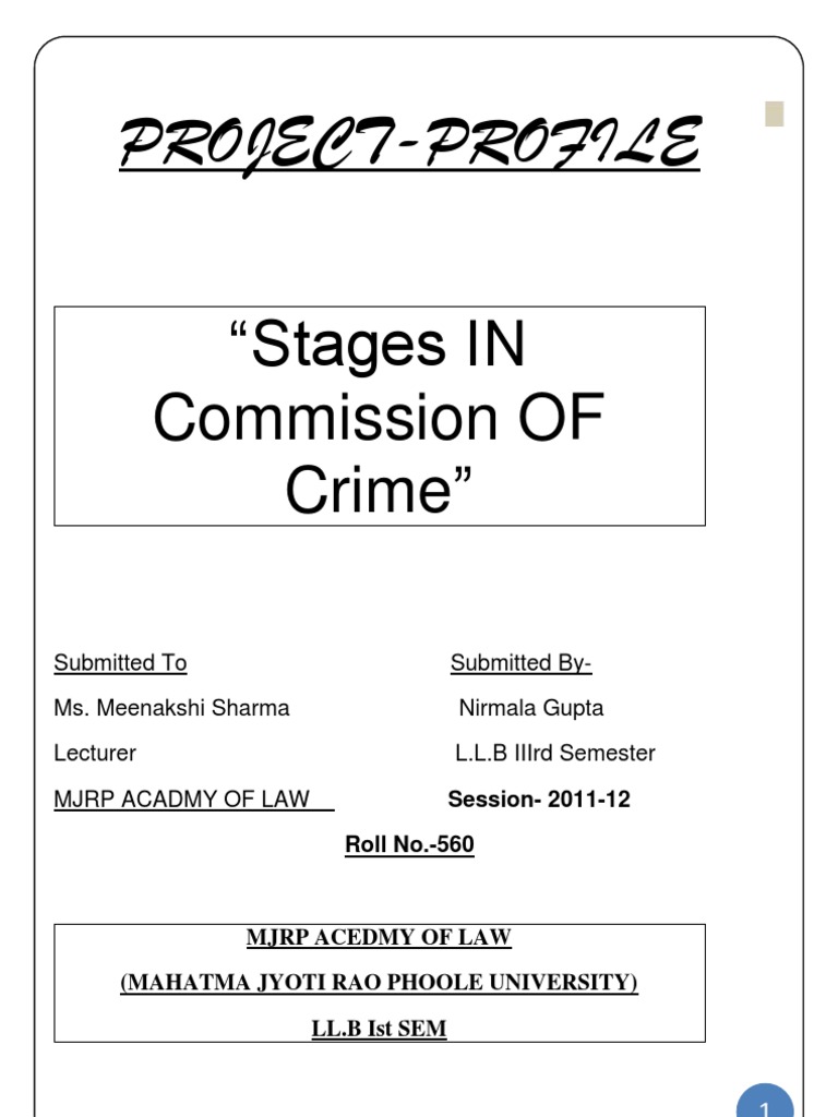 Stages of Crime Commission Explained | PDF | Felony | Crime & Violence