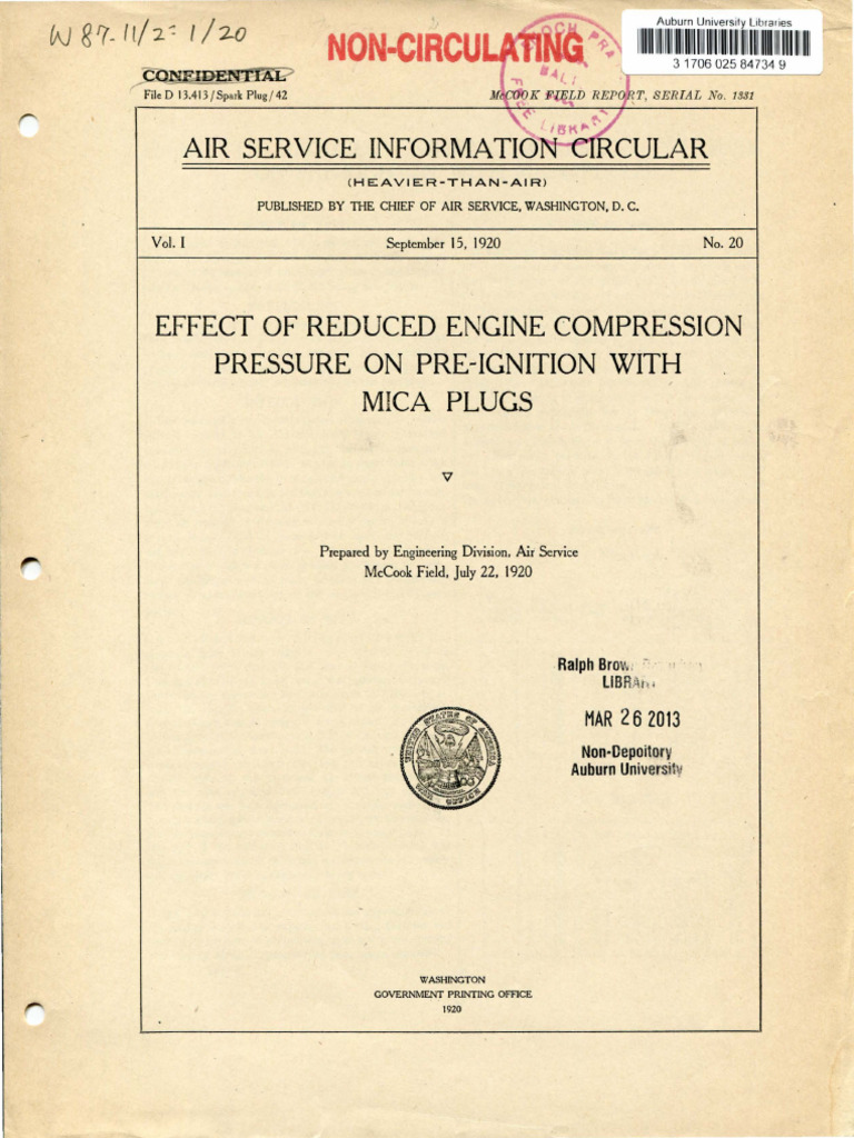 Effect of Reduced Engine Compression Pressure On Pre-Ignition With Mica ...