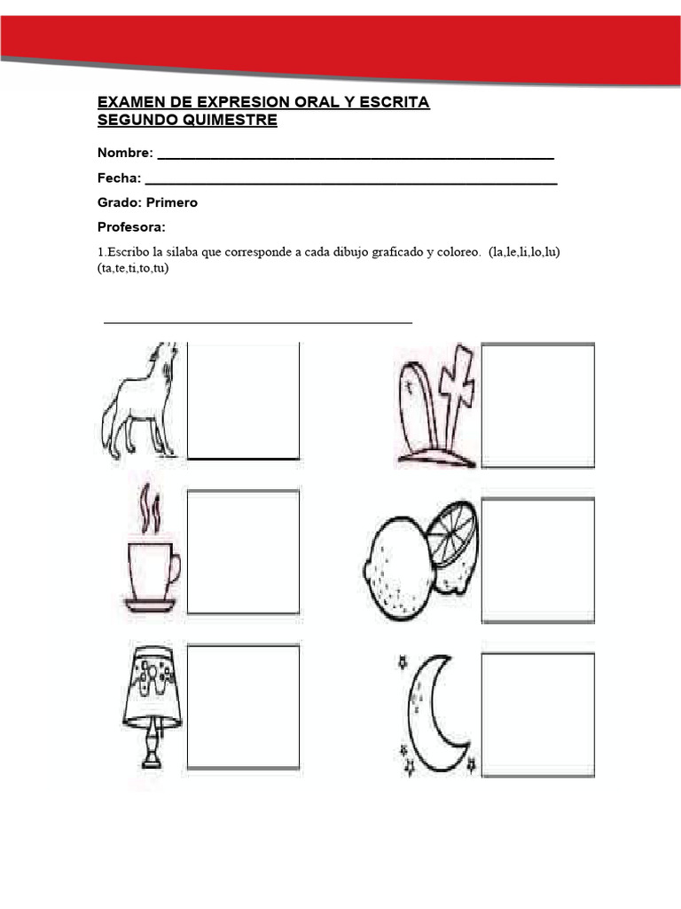 Examen de Expresión Oral y Escrita | PDF