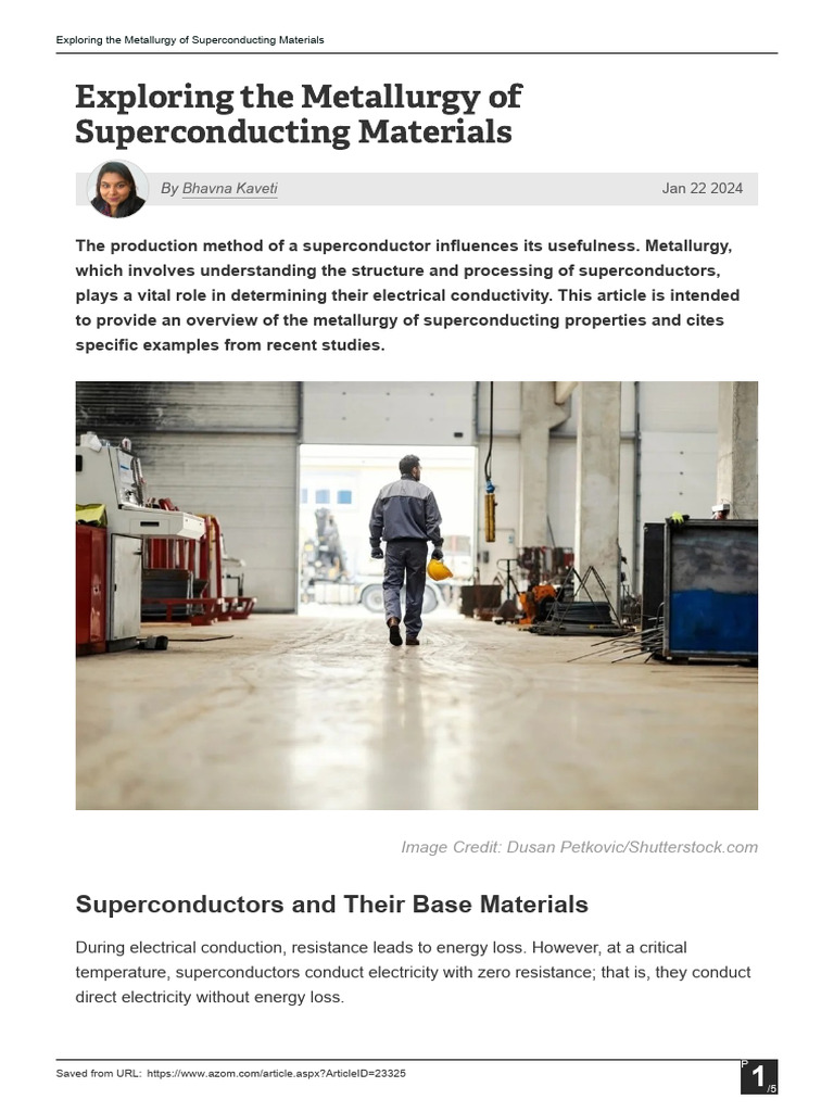 Exploring-the-Metallurgy-of-Superconducting-Materials | PDF | Superconductivity | Metallurgy
