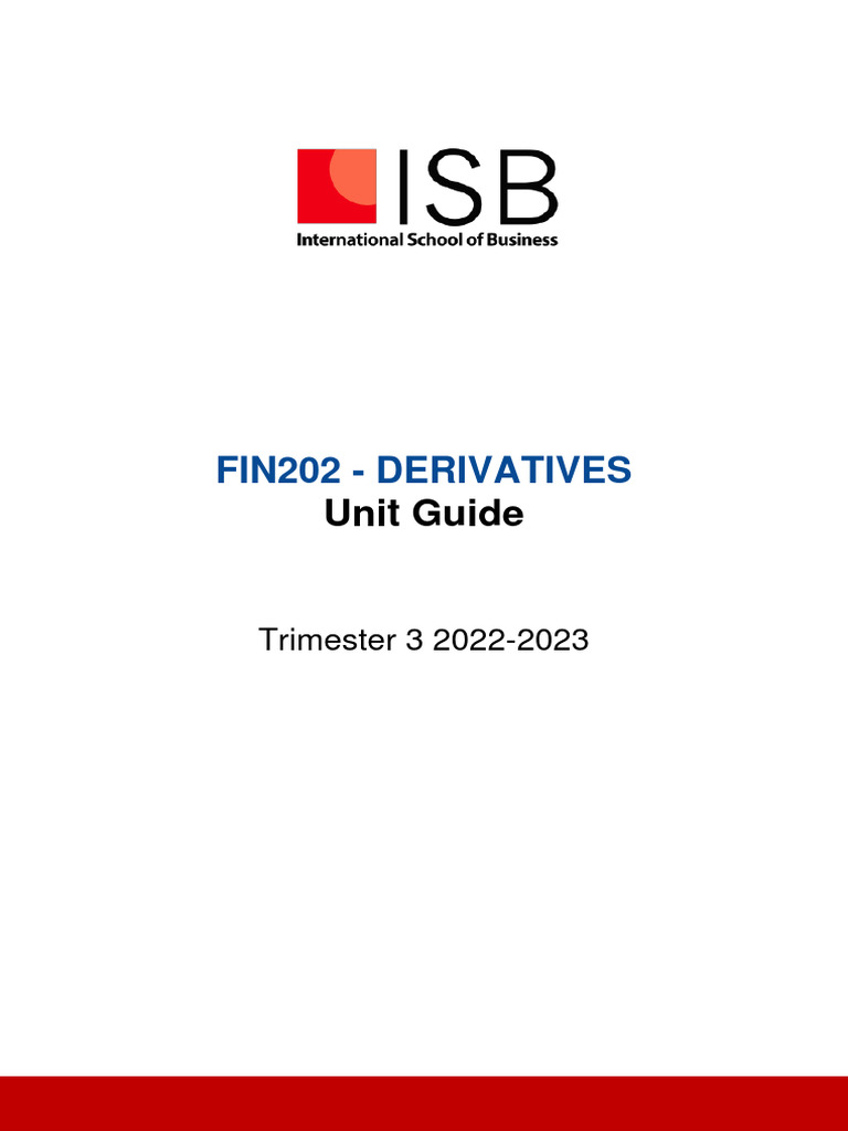FIN202 Deri Trimester 2 2023 | PDF | Apa Style | Derivative (Finance)