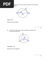 Circle-Theorems CorbettMaths Exam Questions | PDF | Circle | Angle
