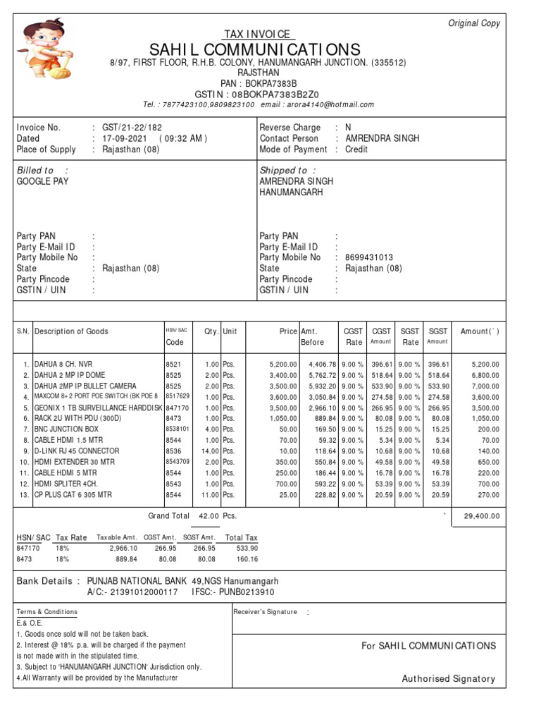 Sales Bill Format | PDF | Taxes | Taxation