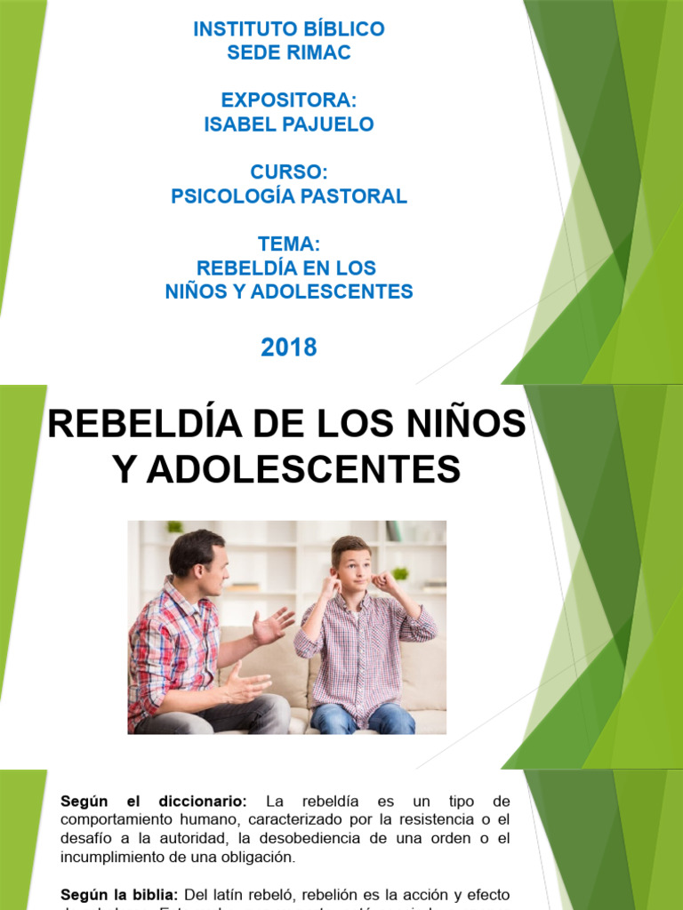 Rebeldía de Los Niños y Adolescentes. | PDF | Adolescencia | Comportamiento