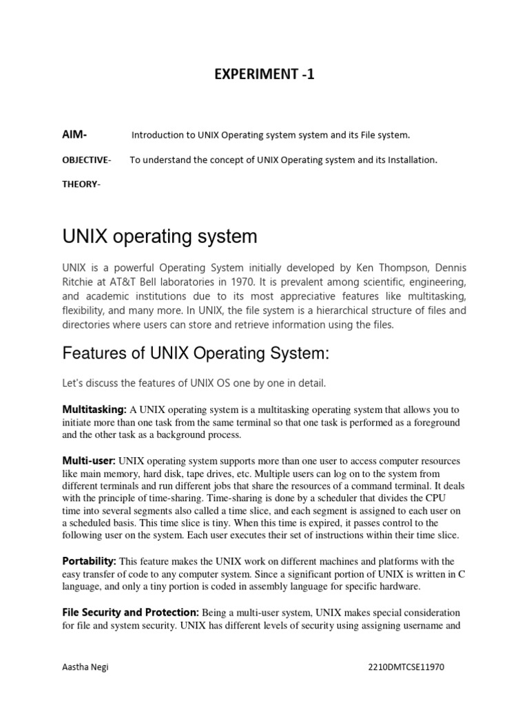 Unix | Download Free PDF | Operating System | Unix