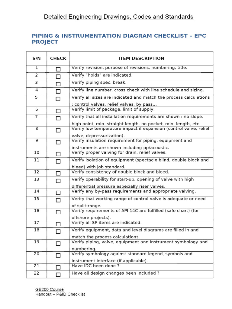 PID Engineer Check | PDF
