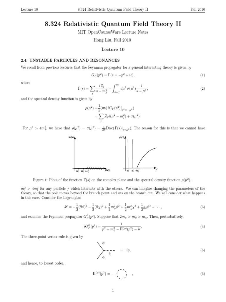 MIT8 324F10 Lecture10 | PDF | General Relativity | Quantum Field Theory