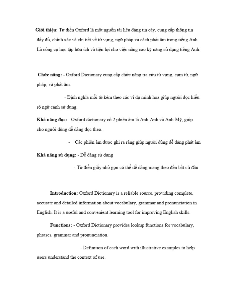 Oxford Dictionary | PDF