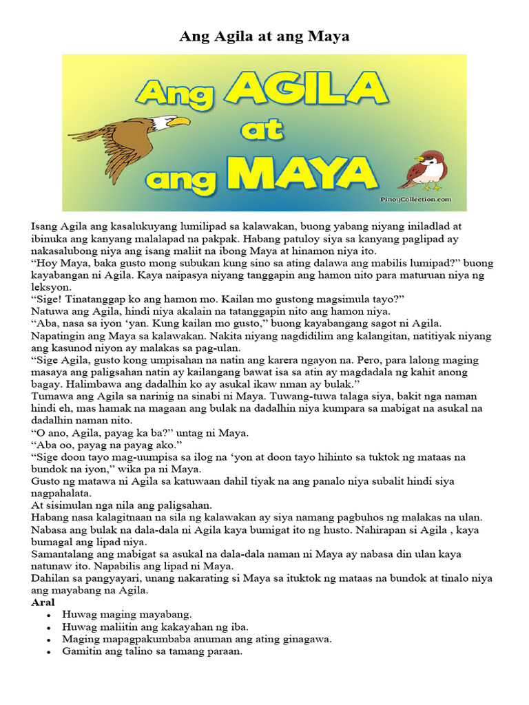 Ang Agila at Ang Maya | PDF