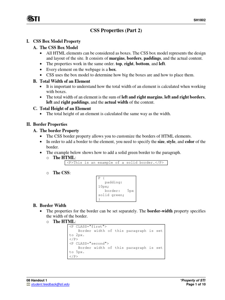 CSS 8 | PDF | Html | Web Design