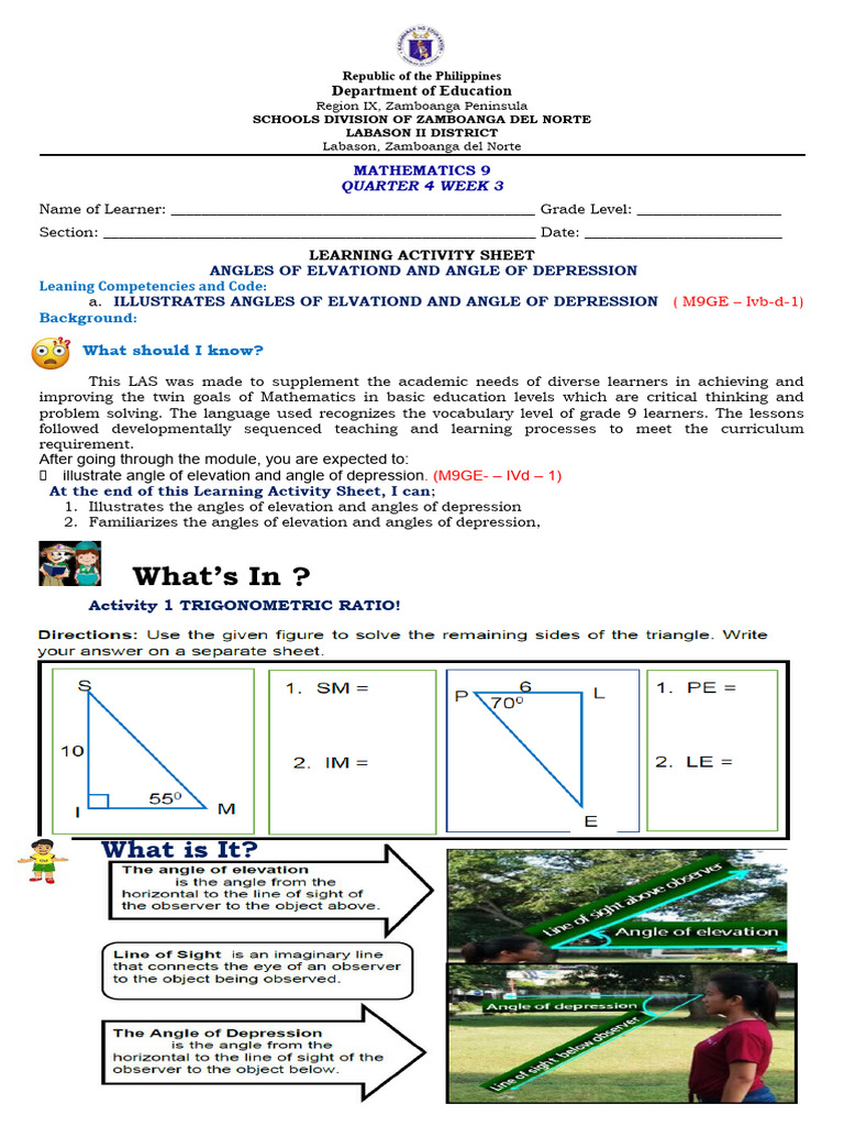 LAS Q4 Week 3 | PDF | Mathematics | Learning