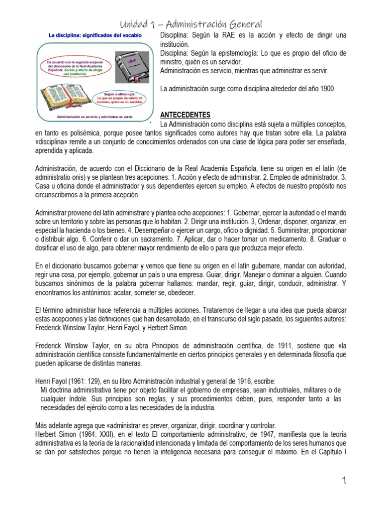Conceptos Clave de Administración General | PDF | Conocimiento | Teoría