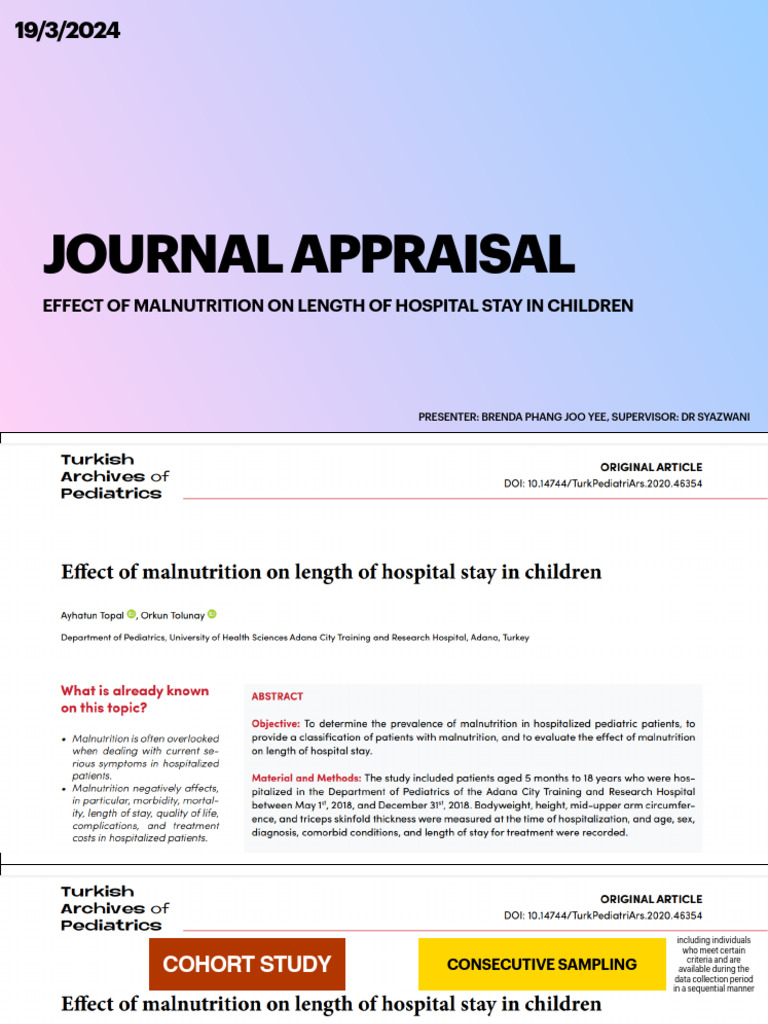 Journal Appraisal | Download Free PDF | Malnutrition | Health Sciences