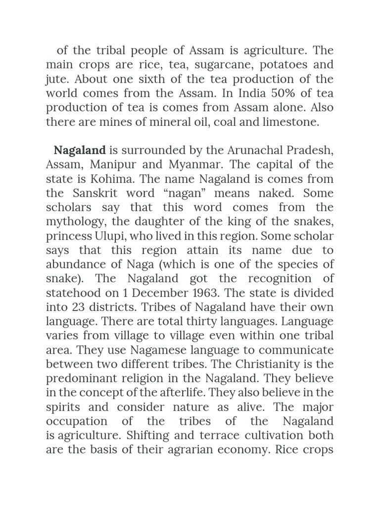 Major Tribes of North East | PDF | Travel