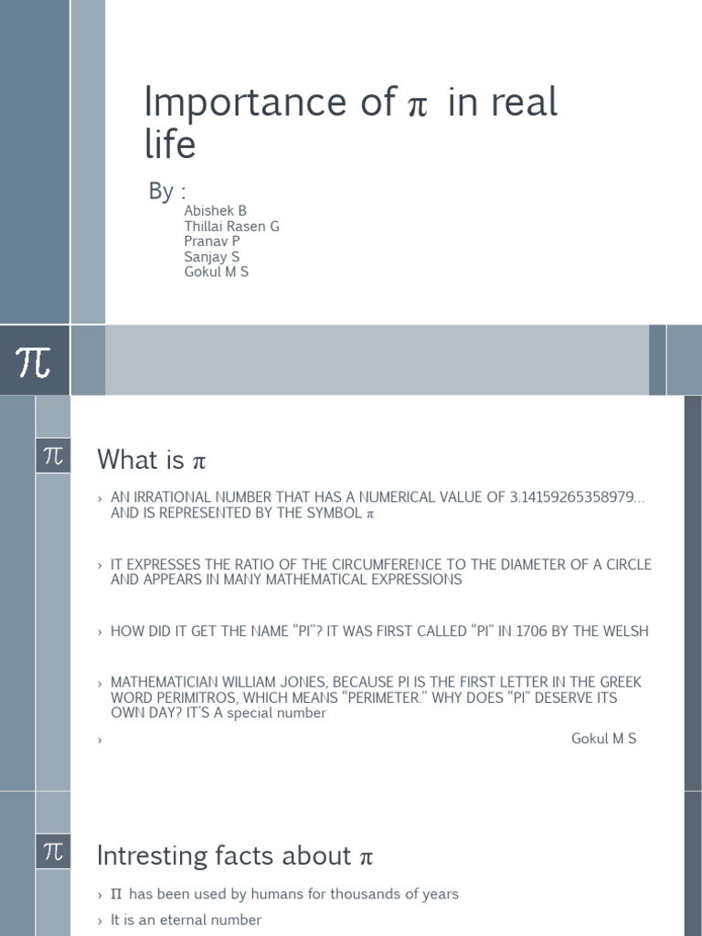 Real-Life Importance of Pi (π) | PDF | Pi | Trigonometry