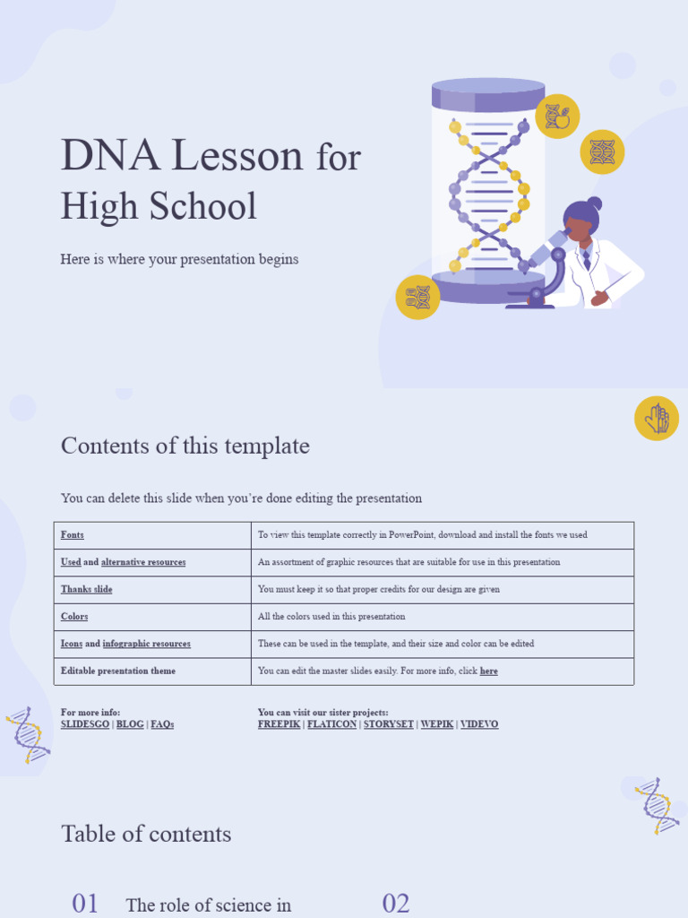 Dna Lesson For High School Creative | PDF | Planets | Science