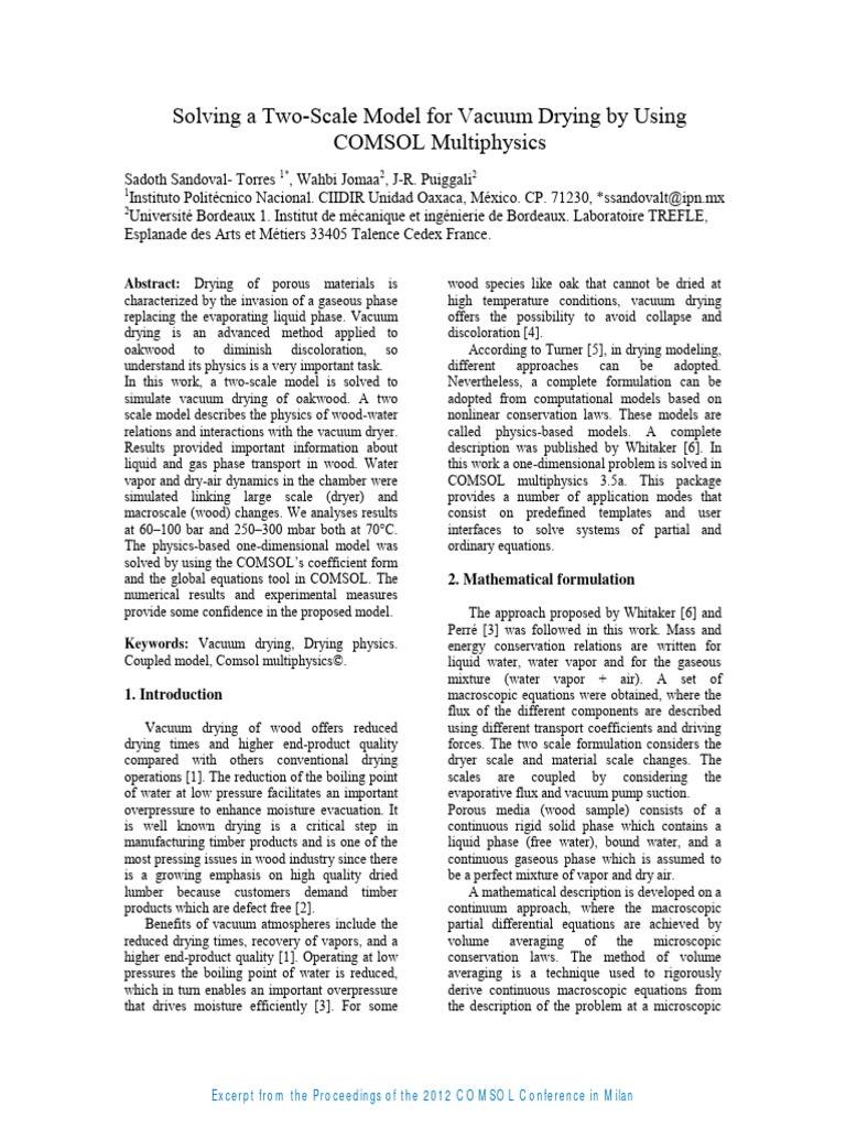 Sandoval Torres Paper | PDF | Diffusion | Pressure