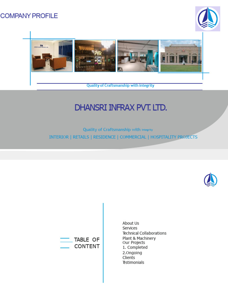 Dhansri Infrax Pvt. LTD - Company Profile | PDF