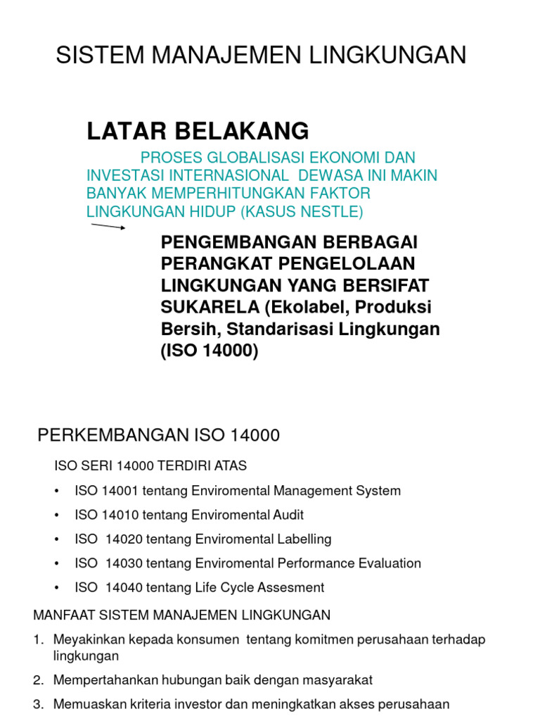 Ipb Bio - Sistem Manajemen Lingkungan | PDF | Bisnis | Pengelolaan ...