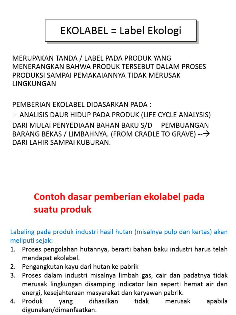 Ipb Bio - Ekolabel | PDF | Teknologi & Rekayasa