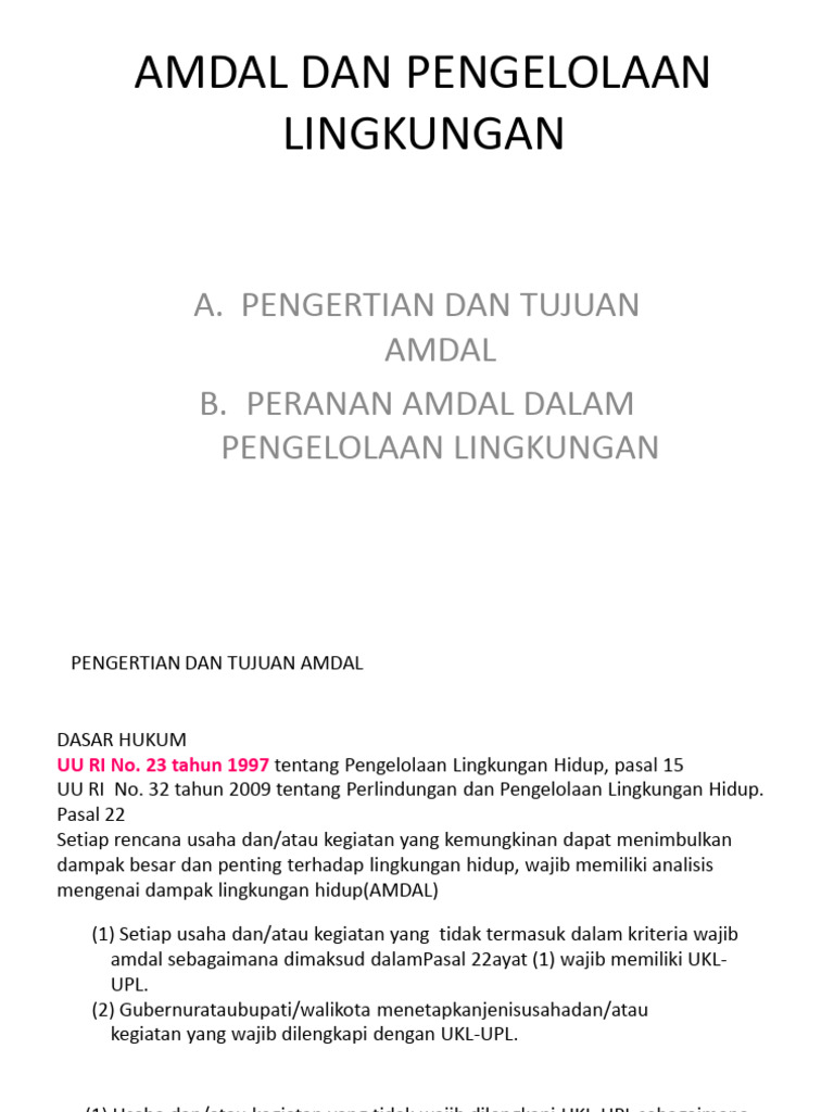 Ipb Bio - Amdal Dalam Ilmu Lingkungan | PDF | Bisnis