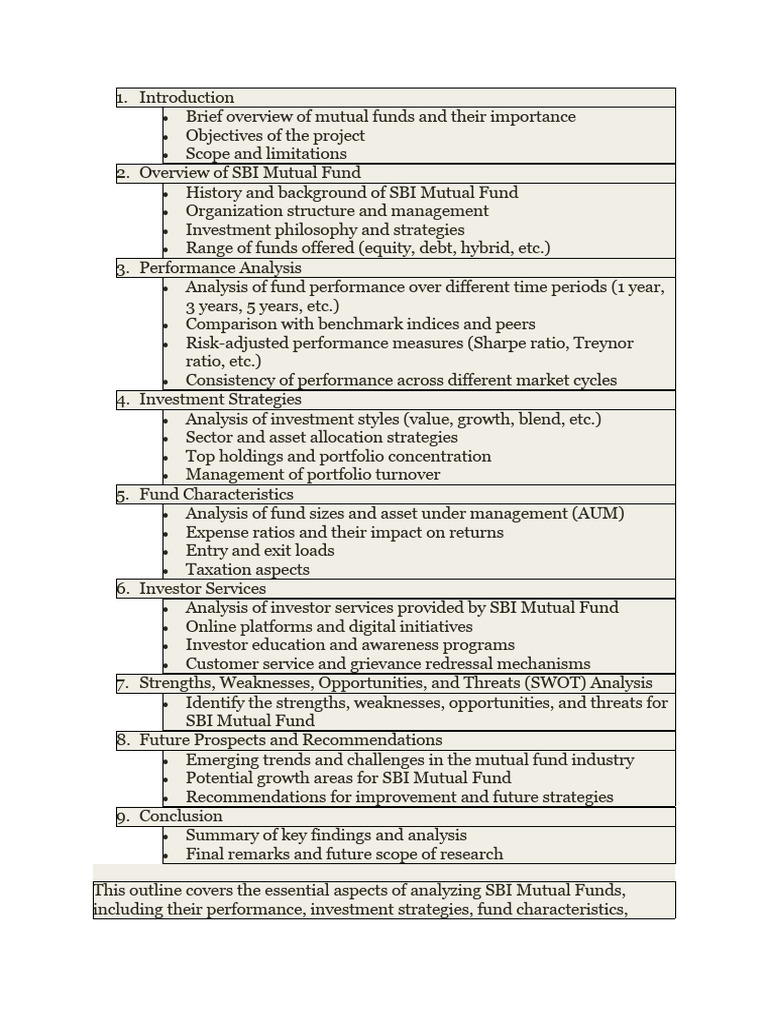 Minor Project On Sbi (Data) | PDF | Mutual Funds | Investing