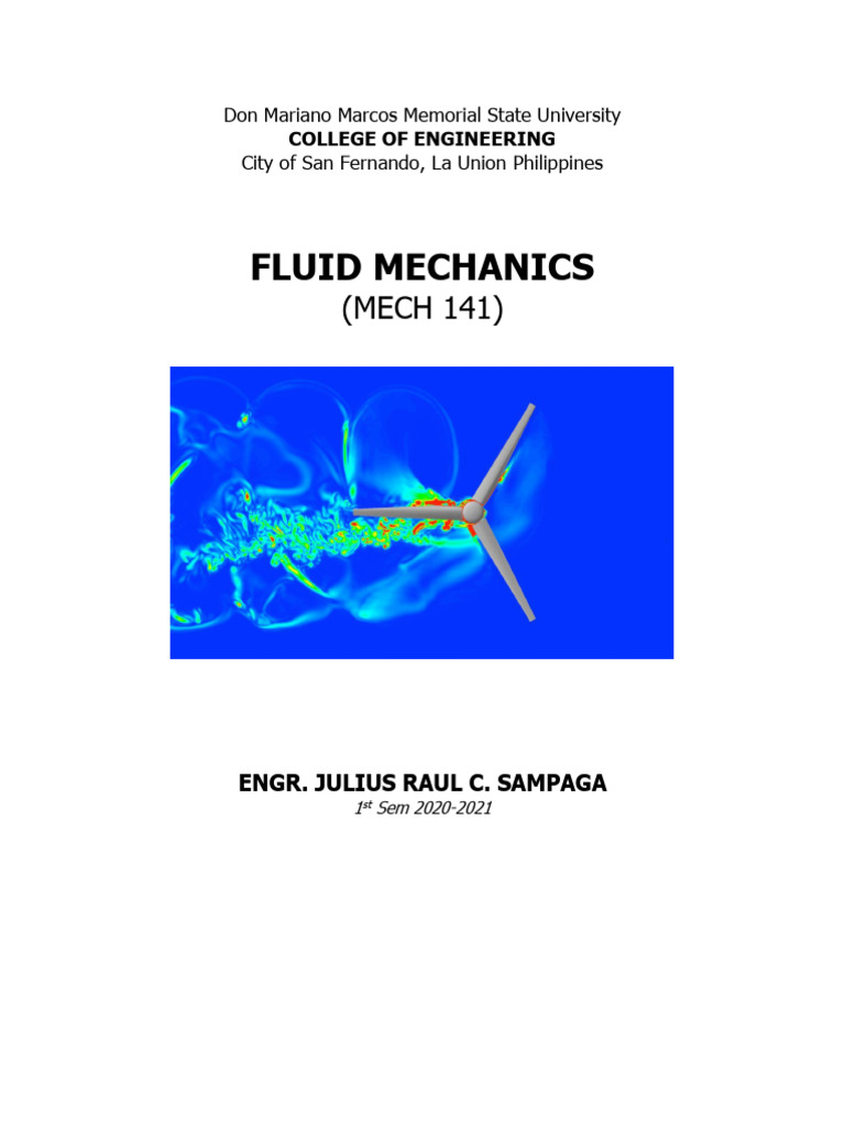 Fluid Mechanics Course Outline MECH 141 | PDF | Fluid Mechanics | Fluid ...