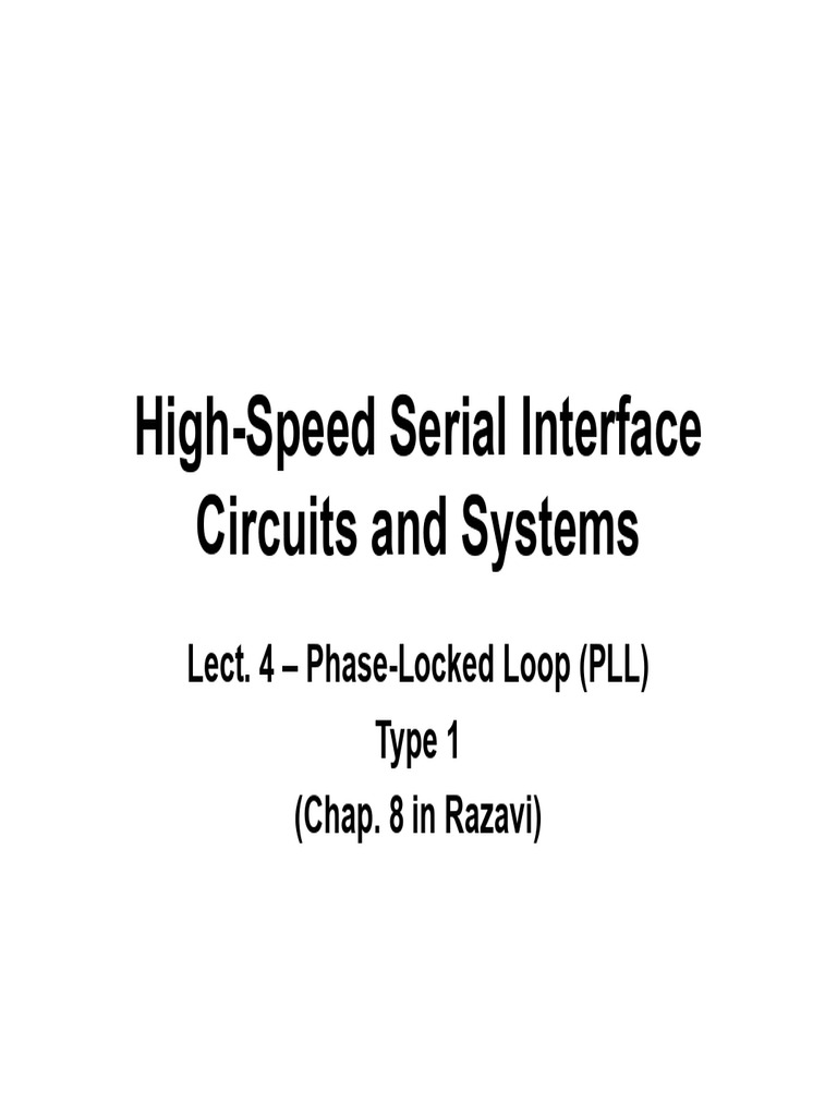 Lect 4 PLL 1 | Download Free PDF | Detector (Radio) | Computer Engineering