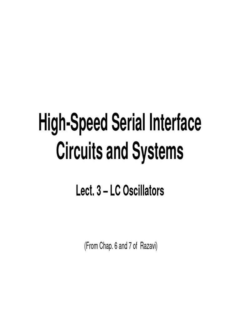 Lect 3 LC Oscillators | PDF | Electronic Oscillator | Inductor