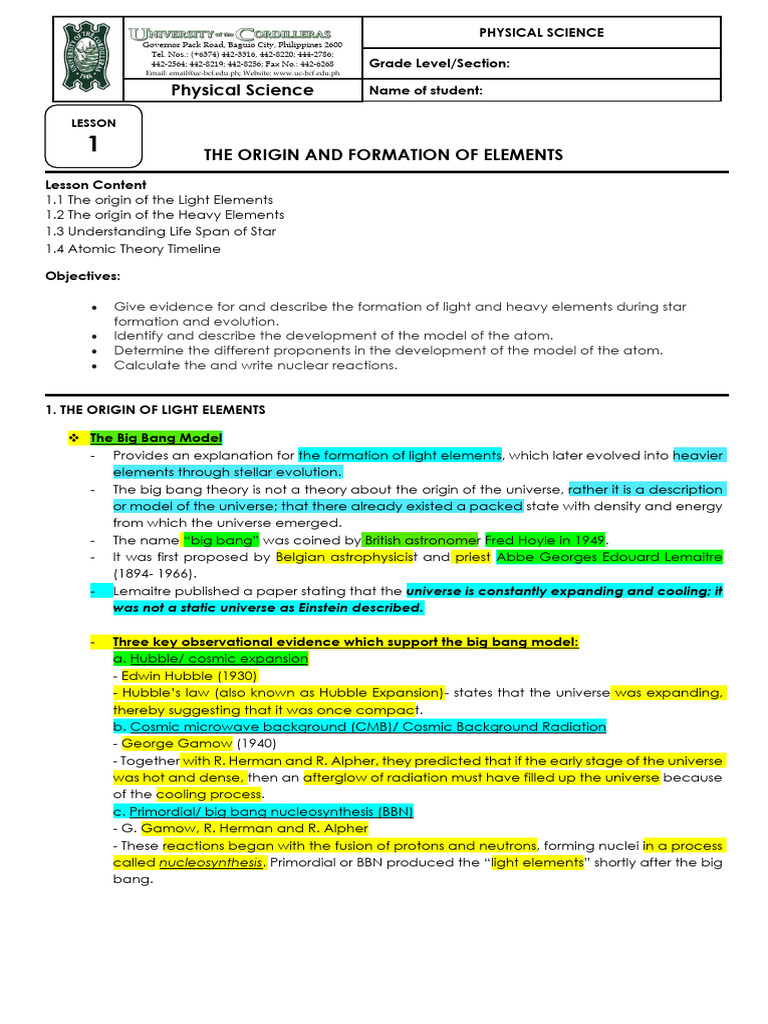 Module 1 Phy Sci | PDF | Stars | Nuclear Fusion
