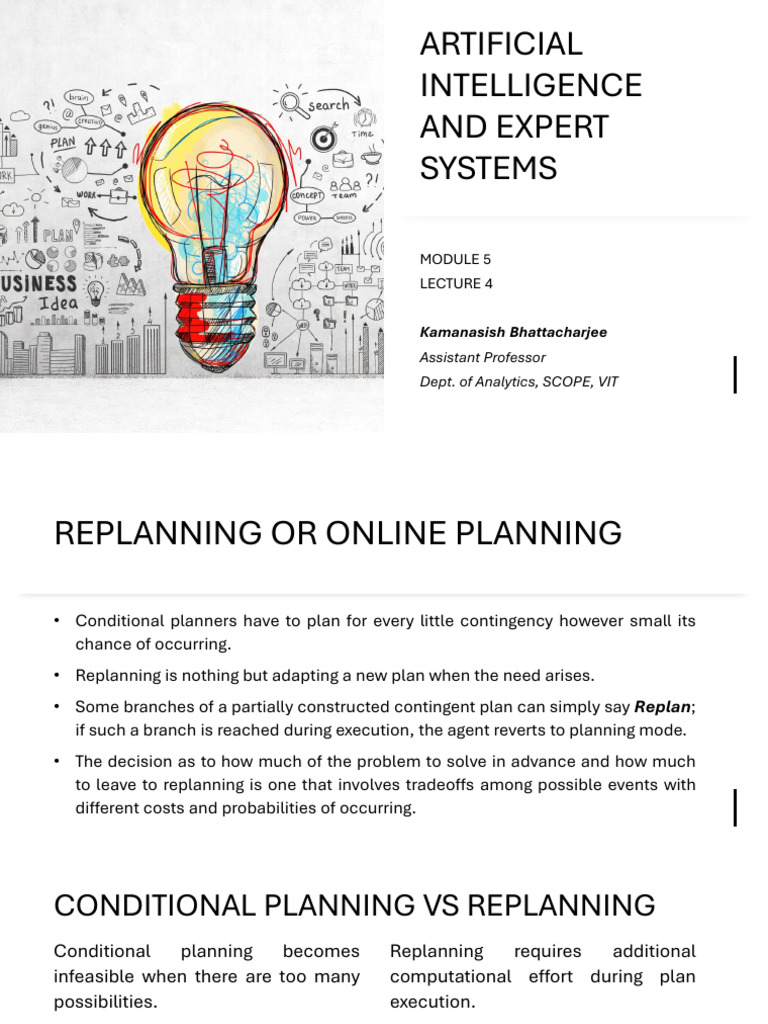 26-Module 5 - Replanning - Online Planning-20-03-2024 | PDF | Behavioural Sciences | Cognition
