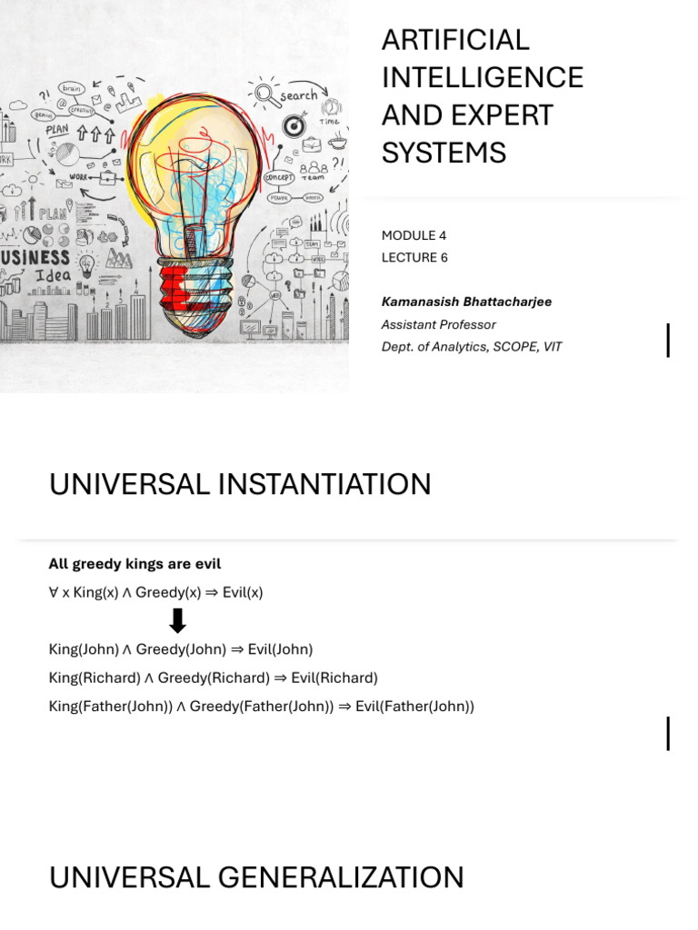 20-Module 4 - Propositionalization, First-Order Inference Rule-08!03!2024 | PDF | Logic ...