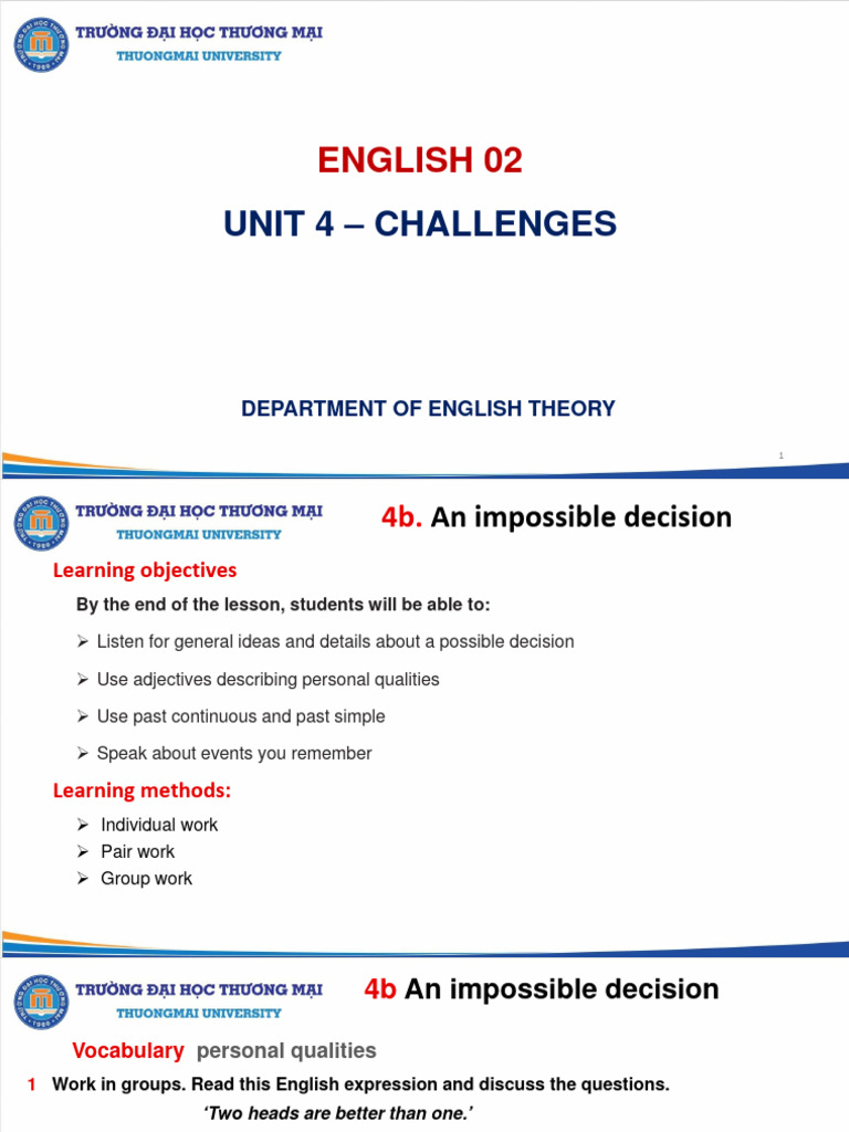 Unit 4B Emglish 1 Iuh | PDF | Language Arts & Discipline