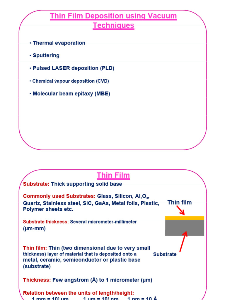 Deposition (Thermal. Ebeam) | PDF | Thin Film | Chemical Vapor Deposition