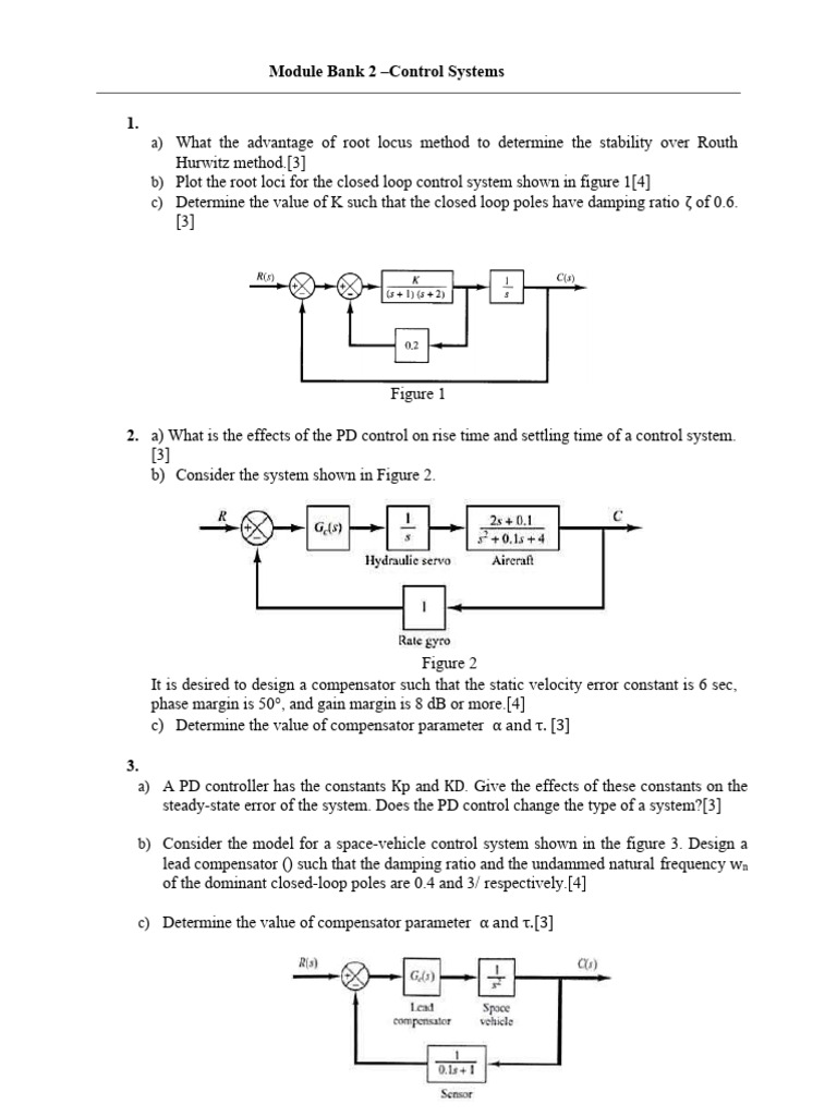 Module Bank Control systems | PDF | Mechanics | Electrical Engineering Module Bank Control systems | PDF | Mechanics | Electrical Engineering