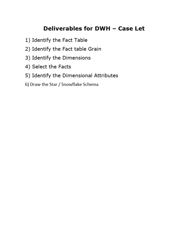 DWH Case Studies: Fact and Dimension Models | PDF | Supply Chain ...