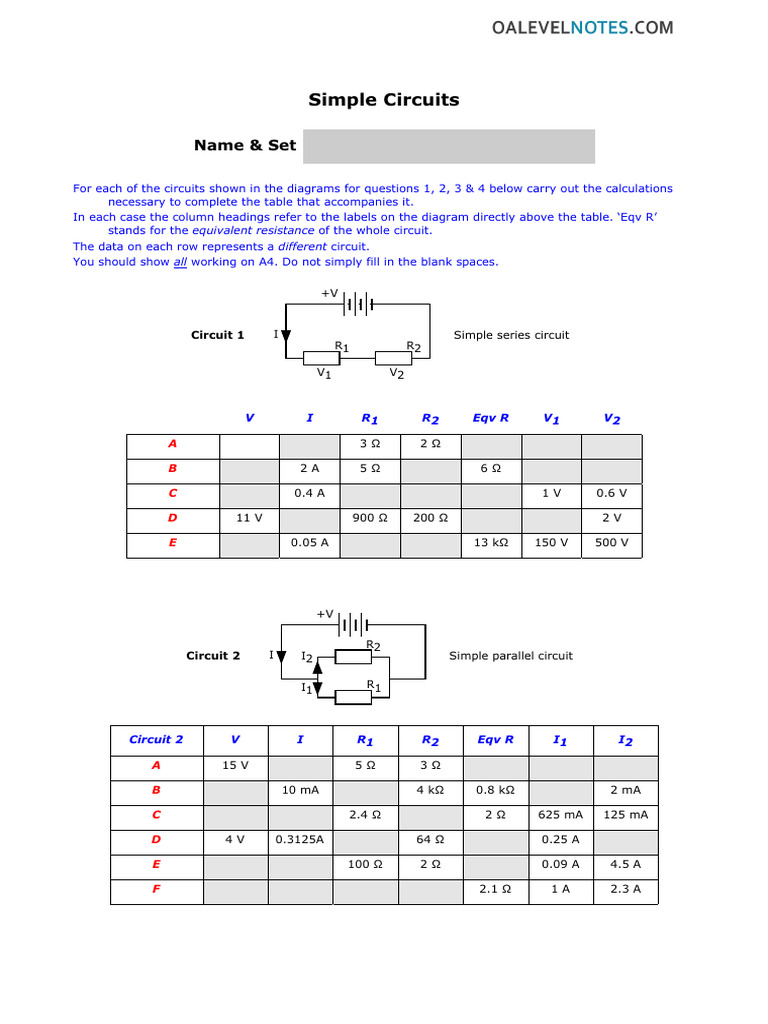 Simple Circuits | PDF | Electrical Engineering