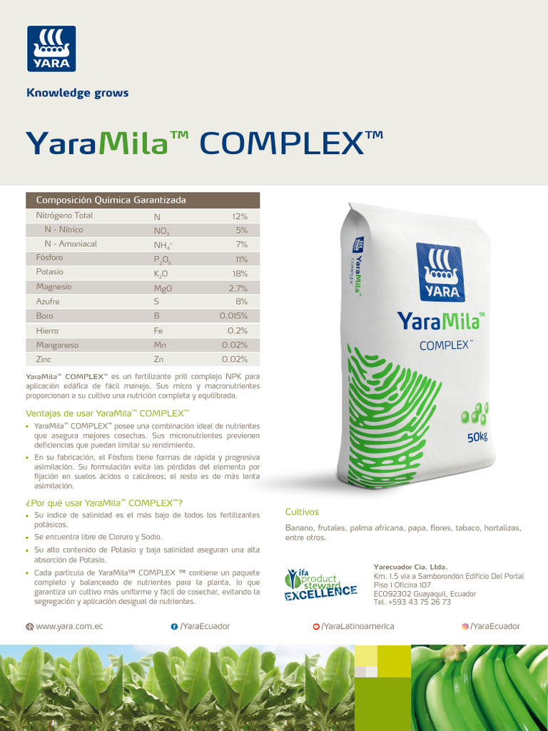 Yaramila Complex | PDF | Fertilizante | Átomos