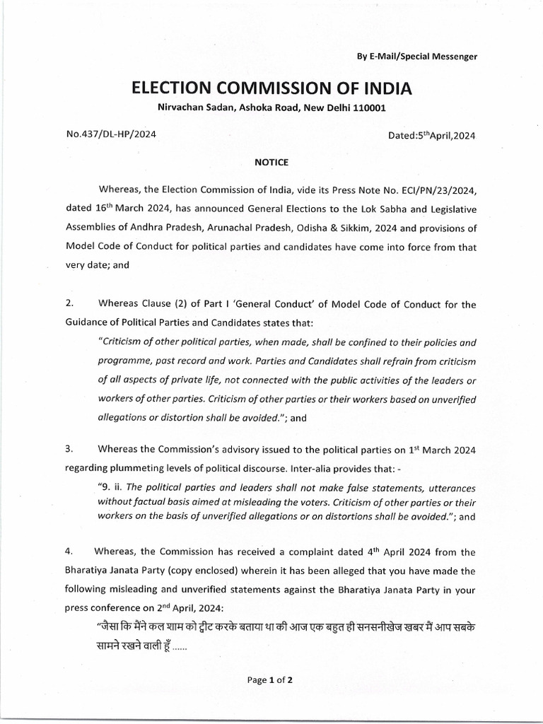 Election Commision | PDF | Politics Of India | Elections