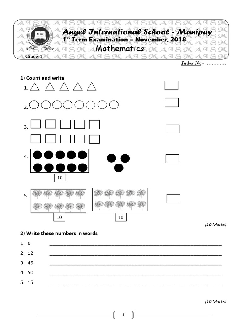 Angel International School - Manipay: Mathematics | PDF | Euclidean Geometry | Geometric Shapes