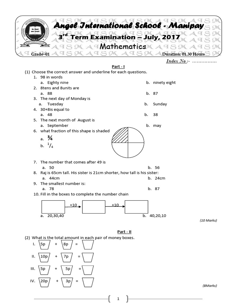 Angel International School - Manipay: Mathematics | Download Free PDF | Geometry | Elementary ...