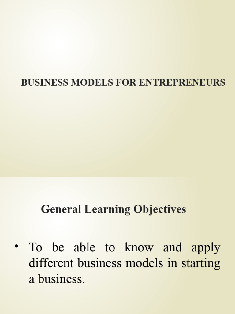 Business Models Entrepreneurship | PDF | Entrepreneurship | Franchising