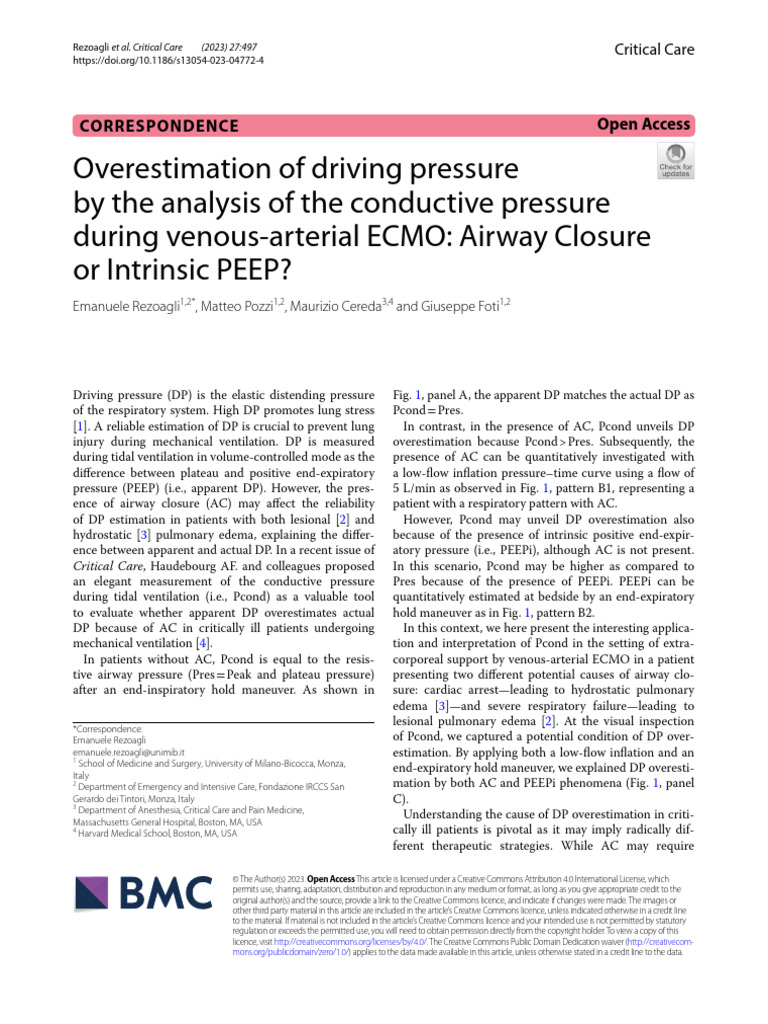 Overestimation of Driving Pressure by The Analysis of The Conductive ...