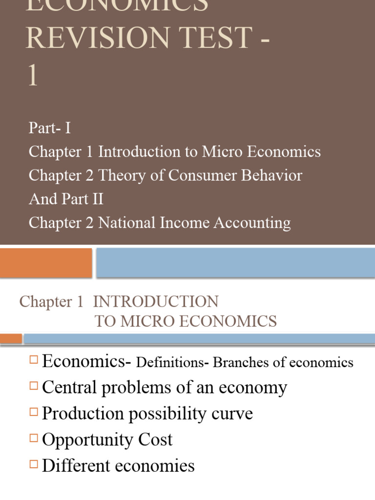 Economics Revision: Key Concepts Explained | PDF | Economics ...