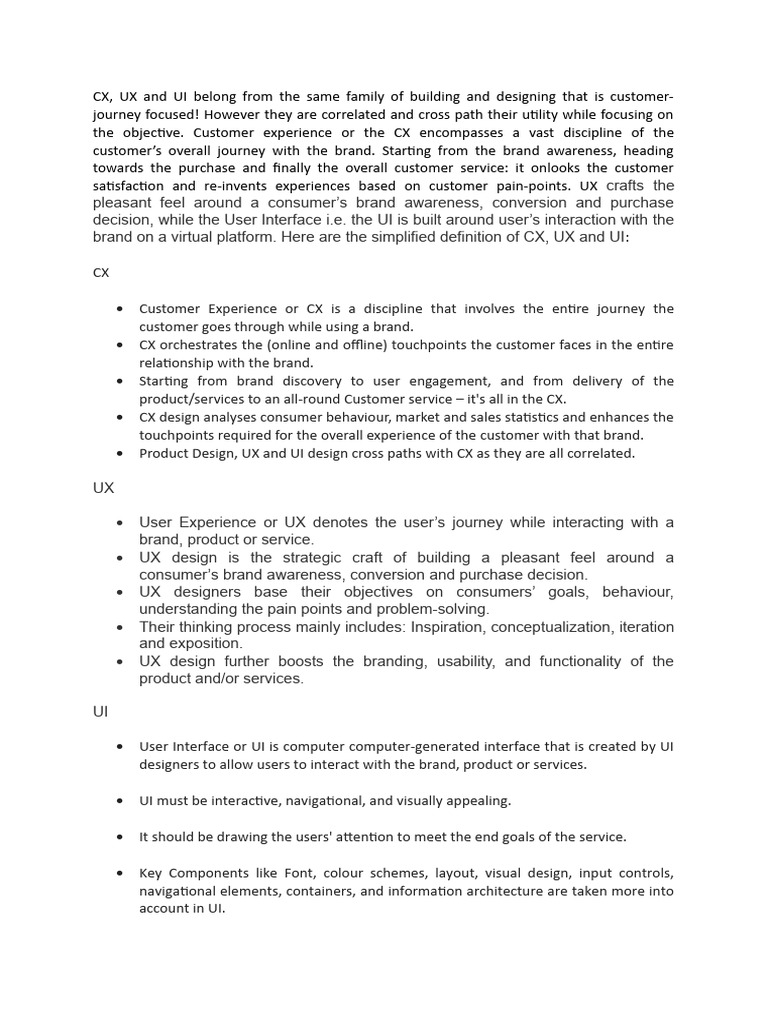 CX UX UI Content | Download Free PDF | User Interface | Graphical User Interfaces