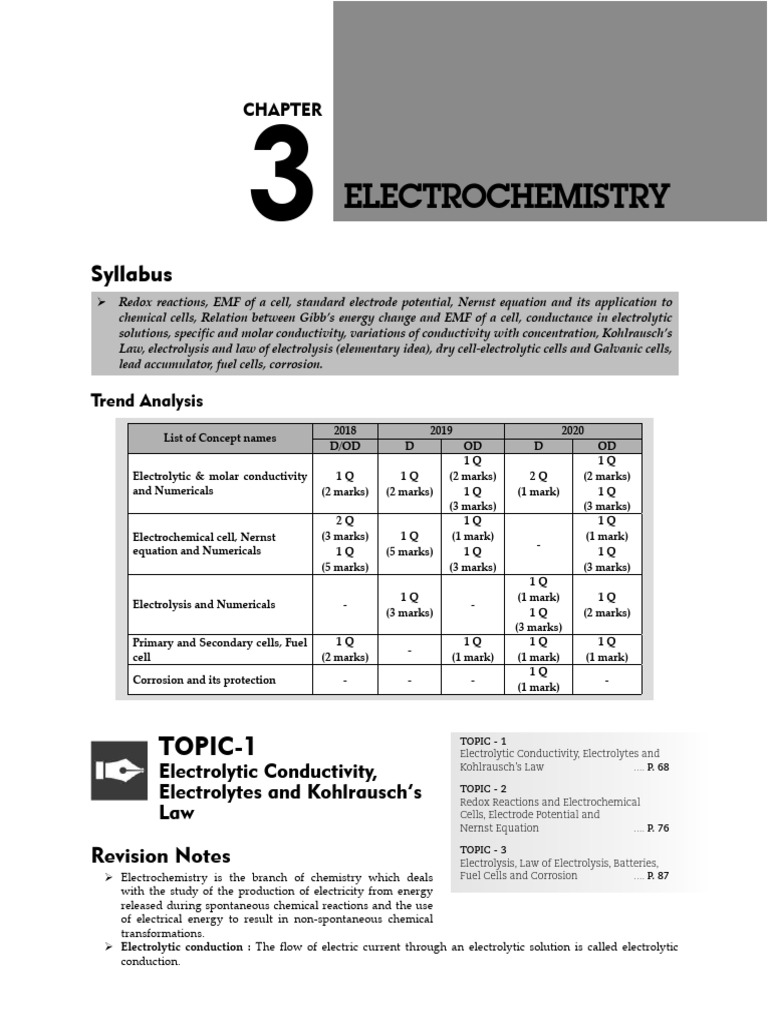 Electrochemistry: Redox, EMF, Conductivity | PDF | Electrochemistry | Redox