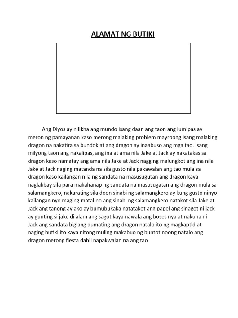 Alamat NG Butiki | PDF