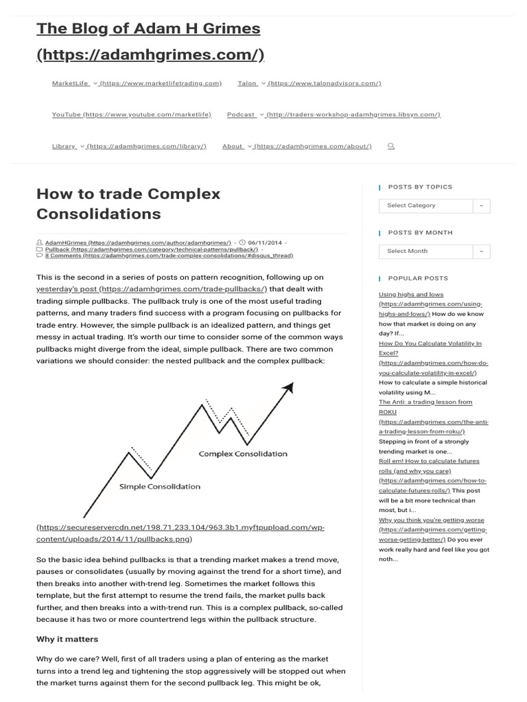 Trading Complex Pullbacks Explained | PDF | Risk